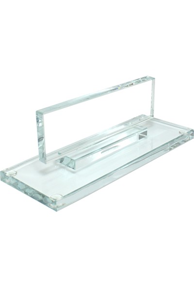 İkiyıldız Kristal AS001 Ofis için Masaüstü Kristal İsimlik Serigrafi Baskılı