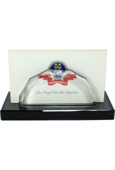 İkiyıldız Kristal AS005 Ofis için Masaüstü Kristal Kartvizitlik