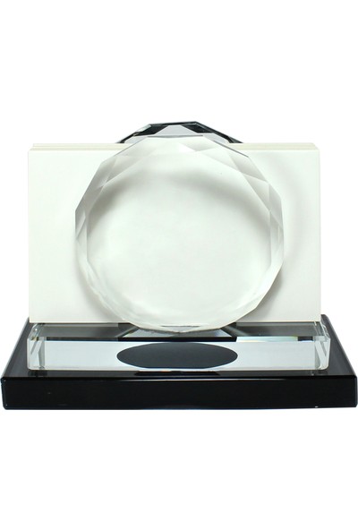 İkiyıldız Kristal AS008 Ofis için Masaüstü Kristal Kartvizitlik