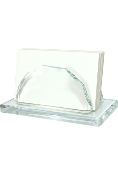 İkiyıldız Kristal AS018 Ofis için Masaüstü Kristal Kartvizitlik