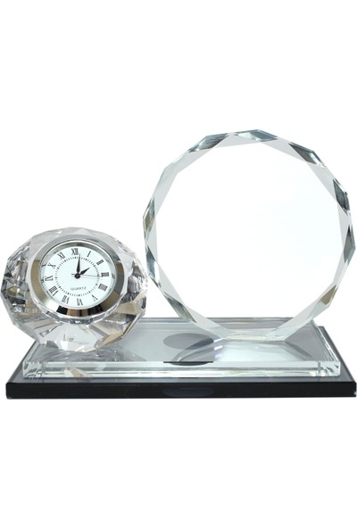 İkiyıldız Kristal AS024 Kişiye Özel Baskılı Masaüstü Saatli Kristal Panolu Hediyelik İkiyıldız Kristal AS024 Kişiye Özel Baskılı Masaüstü Saatli Kristal Panolu Hediyelik