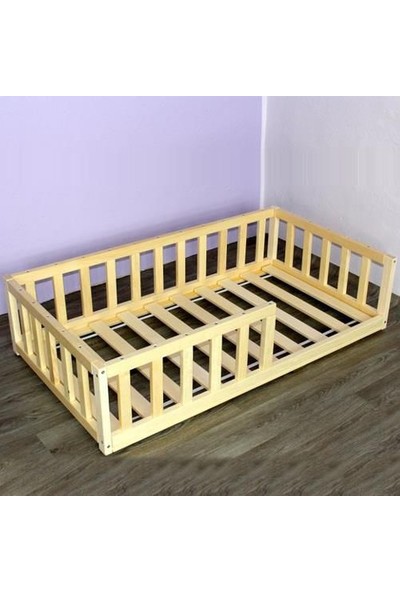 Ürün Şehri Montessori Doğal Ahşap Çocuk Yatak