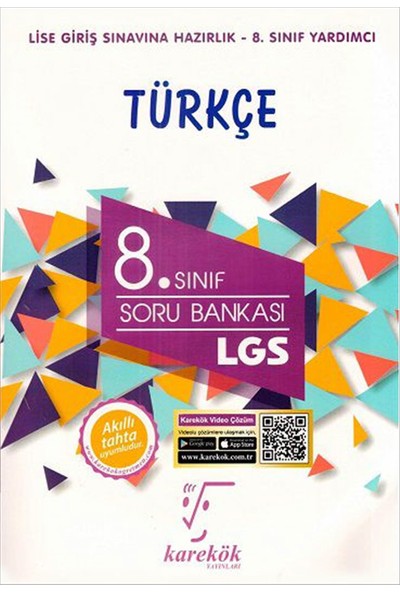 Karekök Yayınları 8.Sınıf Lgs Türkçe Soru Bankası Karekök Yayınları 8.Sınıf Lgs Türkçe Soru Bankası