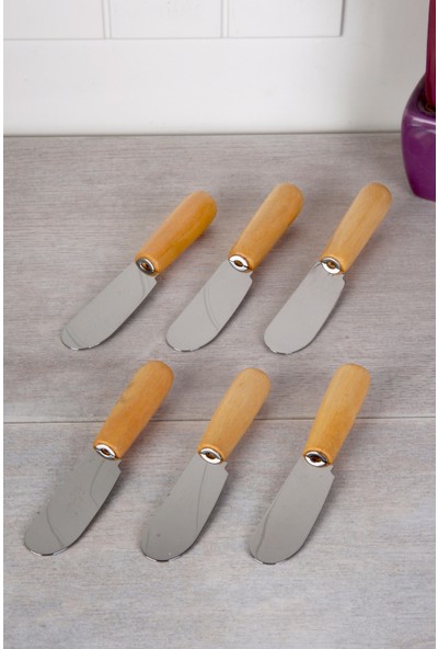 Queen's Kitchen Bambu Saplı 6 Adet Lüx Tereyağı/Recel Bıçağı Queen's Kitchen Bambu Saplı 6 Adet Lüx Tereyağı/Recel Bıçağı