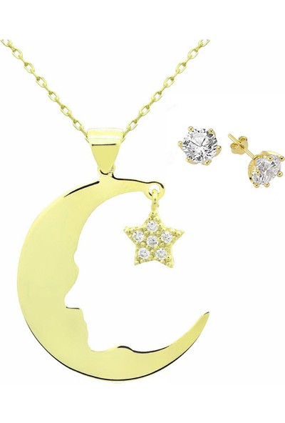 Bayan Altın Kaplama Atatürk Silüeti Kolye Küpe Ps0670 Bayan Altın Kaplama Atatürk Silüeti Kolye Küpe Ps0670