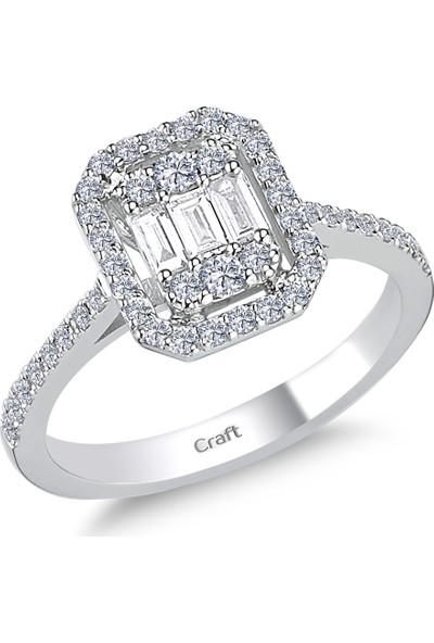 Craft Pırlanta 0.54 Karat Pırlanta Baget Yüzük