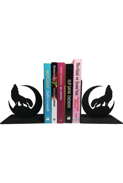 Simge Yapı Dekorasyon Bozkurt Ve Hilal Şeklinde Türklük Temalı Kitap Desteği Kitap Tutucu Metal Dekoratif Simge Yapı Dekorasyon Bozkurt Ve Hilal Şeklinde Türklük Temalı Kitap Desteği Kitap Tutucu Metal Dekoratif