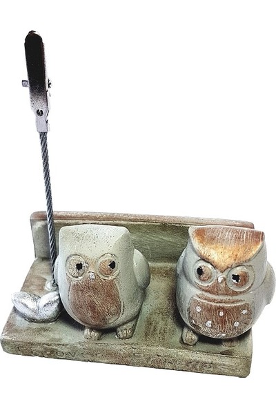 Merland Baykuşlu Kartvizit Ve Not Tutacağı