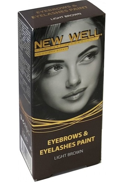 New Well Kaş Kirpik Boyası Açık Kahve