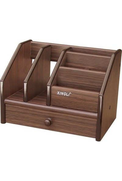 Meteor Masaüstü Ahşap Kalemlik - 3 Bölmeli 11009 Meteor Masaüstü Ahşap Kalemlik - 3 Bölmeli 11009