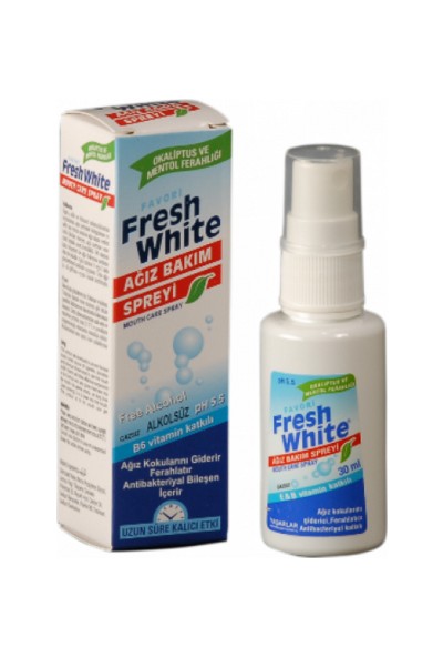 Fresh White Ağız Bakım Spreyi 30 Ml Fresh White Ağız Bakım Spreyi 30 Ml