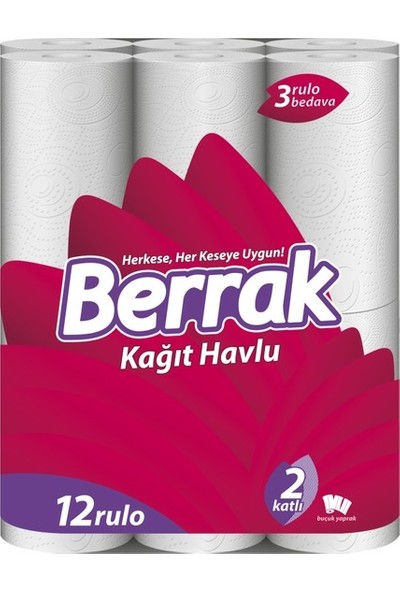 Berrak 2 Katlı 12'Li Kağıt Havlu