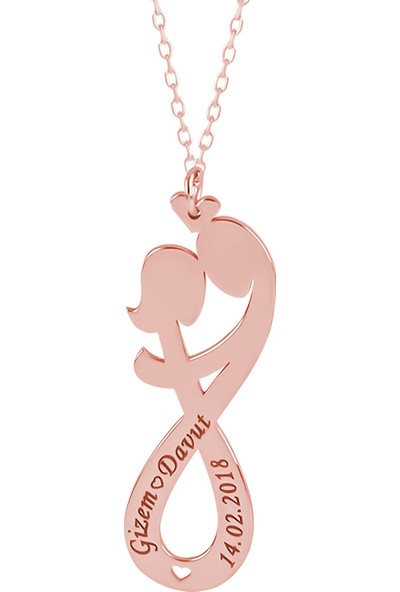 Glorria Kişiye Özel İsimli Aşk Gümüş Kolye Glr568-31715