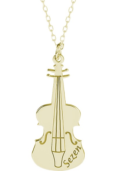 Glorria Kişiye Özel İsimli Keman Gümüş Kolye Glr623-31447 Glorria Kişiye Özel İsimli Keman Gümüş Kolye Glr623-31447