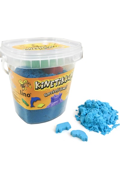 Lino Kinetik Kum 500 gr Mavi Kova 3 Adet Kalıp Lino Kinetik Kum 500 gr Mavi Kova 3 Adet Kalıp