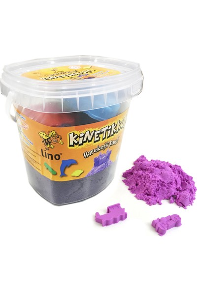 Lino Kinetik Kum 500 gr Mor Kova 3 Adet Kalıp Lino Kinetik Kum 500 gr Mor Kova 3 Adet Kalıp
