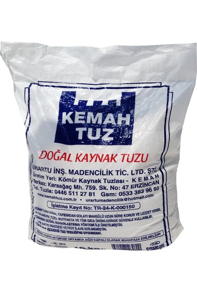 Kemah Kaya Tuzu Erzincan (10 kg) Kemah Kaya Tuzu Erzincan (10 kg)