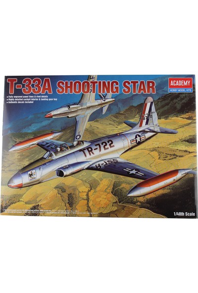 Academy 12284 1/48 T-33A Shooting Star Savaş Uçağı Maketi Academy 12284 1/48 T-33A Shooting Star Savaş Uçağı Maketi