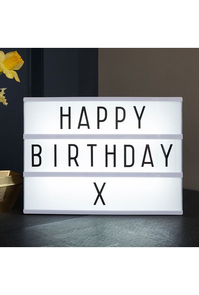 Elba Dekoratif 94 Harfli Led Işıklı Pano Light Box A5 Tasarruflu Romantik Işık Panosu Elba Dekoratif 94 Harfli Led Işıklı Pano Light Box A5 Tasarruflu Romantik Işık Panosu