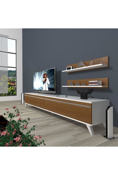 Decoraktiv Eko 4 Mdf Std Retro Tv Ünitesi Tv Sehpası Beyaz Ceviz Decoraktiv Eko 4 Mdf Std Retro Tv Ünitesi Tv Sehpası Beyaz Ceviz
