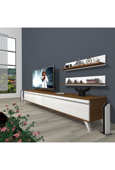 Decoraktiv Eko 4 Mdf Std Retro Tv Ünitesi Tv Sehpası Ceviz Beyaz Decoraktiv Eko 4 Mdf Std Retro Tv Ünitesi Tv Sehpası Ceviz Beyaz