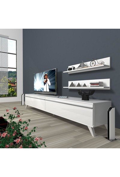 Decoraktiv Eko 4 Mdf Std Retro Tv Ünitesi Tv Sehpası Parlak Beyaz Decoraktiv Eko 4 Mdf Std Retro Tv Ünitesi Tv Sehpası Parlak Beyaz