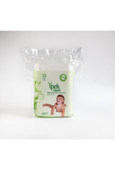 İpek Pamuk Organik 60'lı Maxi Bebek Temizleme Peki 16'lı Koli