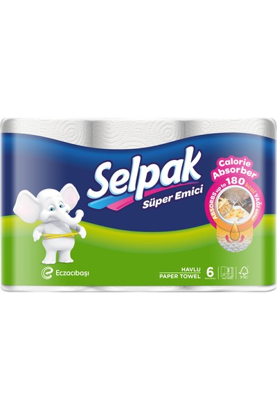 Selpak Kağıt Havlu Yağ Emici 6'lı