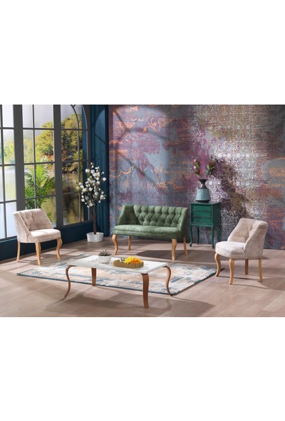 Esertrade Çay Seti Koltuk Takımı Özel Nubuk Kumaş 2+1+1 Esertrade Çay Seti Koltuk Takımı Özel Nubuk Kumaş 2+1+1