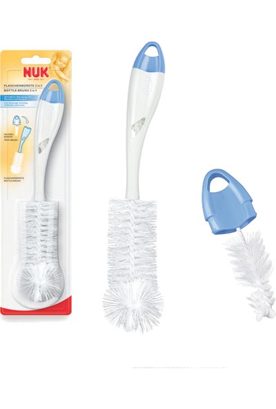 Nuk Biberon Fırça Seti (2 in 1) Mavi Nuk Biberon Fırça Seti (2 in 1) Mavi
