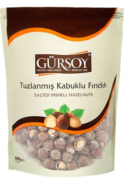 Gürsoy Tuzlanmiş Kabuklu fındık 500gr