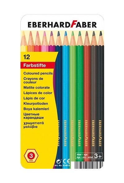 Eberhard-Faber 12li EFA kuruboya kalemi, 3mm mine - metal kutu Eberhard-Faber 12li EFA kuruboya kalemi, 3mm mine - metal kutu
