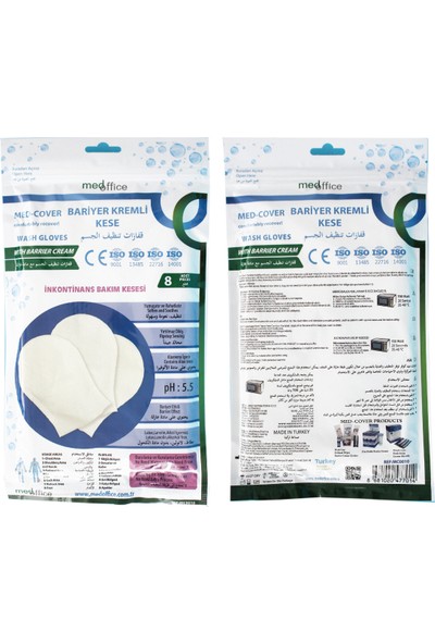 Med Cover Bariyer Kremli Kese - Yatan Hasta Vücut Bakım Kesesi 3'lü Paket Med Cover Bariyer Kremli Kese - Yatan Hasta Vücut Bakım Kesesi 3'lü Paket