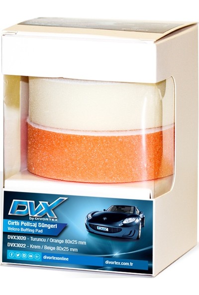 Divortex Cırtlı Far Pasta Cila Polisaj Süngeri 2 Ad X 80 X 25 Mm Divortex Cırtlı Far Pasta Cila Polisaj Süngeri 2 Ad X 80 X 25 Mm