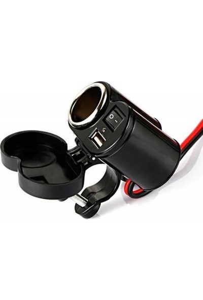 Blueway Motosiklet Çakmaklık + Telefon Usb Şarj Soketi Su Geçirmez Blueway Motosiklet Çakmaklık + Telefon Usb Şarj Soketi Su Geçirmez