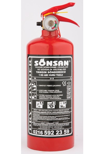 SÖNSAN ABC TOZLU YANGIN SÖNDÜRME CİHAZI 1 Kg. SÖNSAN ABC TOZLU YANGIN SÖNDÜRME CİHAZI 1 Kg.