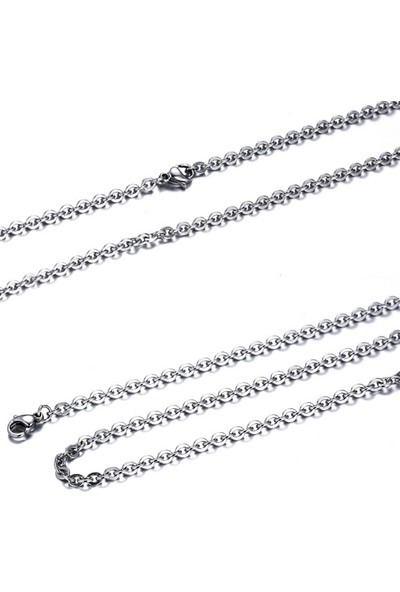 Chavin 50 Cm. 2,3 Mm. Bayan Erkek Çelik Kolye Zinciri Dg89 Chavin 50 Cm. 2,3 Mm. Bayan Erkek Çelik Kolye Zinciri Dg89