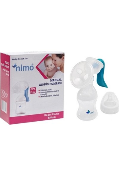 Nimo Nimo Manuel Süt Pompası Doğal Emme Ritimli Nimo Nimo Manuel Süt Pompası Doğal Emme Ritimli