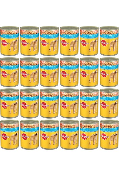 Pedigree Pedigree Junior Yavru Konserve Köpek Maması 400 Gr. 24 Adet Pedigree Pedigree Junior Yavru Konserve Köpek Maması 400 Gr. 24 Adet