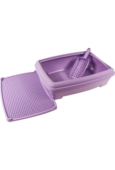 Wodoti Relax Paspaslı-Kürekli Kedi Tuvaleti-Fashıon Lila