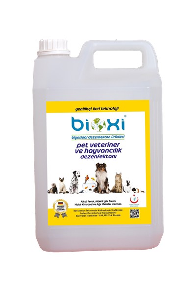 Bioxi Pet Dezenfektanı Konsantre 5 Lt. Bioxi Pet Dezenfektanı Konsantre 5 Lt.
