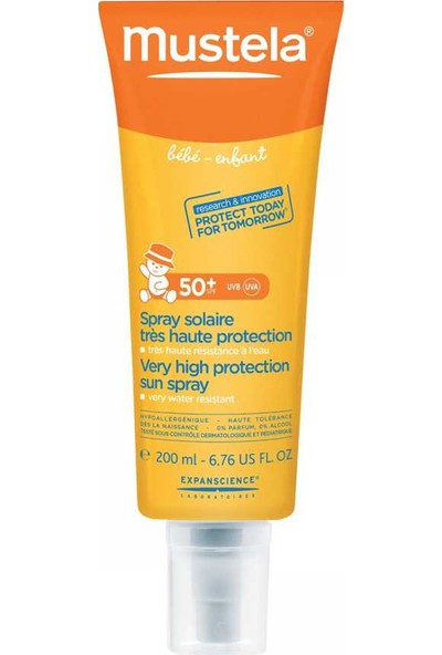 Mustela Yüksek Koruma Faktörlü Güneş Spreyi Spf 50+ 200 ml
