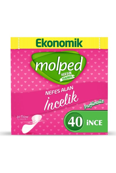 Molped Her Gün Ferahlık Günlük Ped 40'Lı Molped Her Gün Ferahlık Günlük Ped 40'Lı