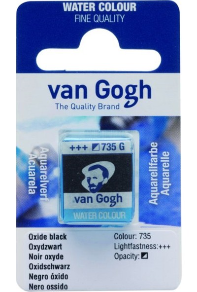 Van Gogh Suluboya Tablet Oxide Black Van Gogh Suluboya Tablet Oxide Black