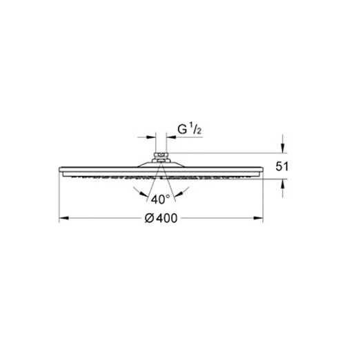 Grohe Rainshower® Cosmopolitan Tepe Duşu Jumbo 40 cm - Fiyatı