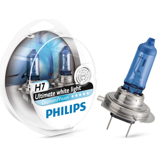 Philips H7 Diamond Vision Beyaz Işık Etkisi 2'li Ampul Seti Fiyatı