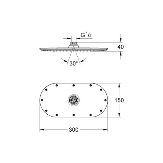 Grohe Rainshower Tepe Dusu 30x15 cm - 27470000 Fiyatı