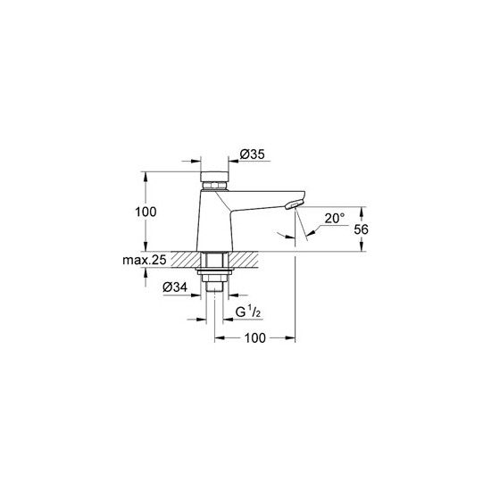 Grohe Zaman Ayarlı Lavabo Batarya Euroeco Cosmopolitan Fiyatı