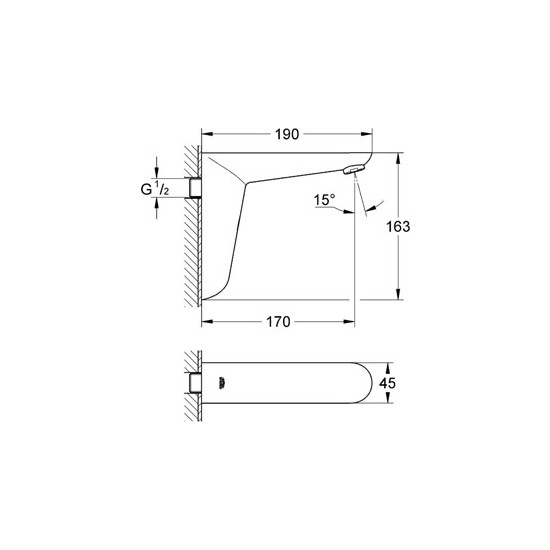 Grohe Euroeco Cosmopolitan E Duvardan Fotoselli Lavabo Fiyatı