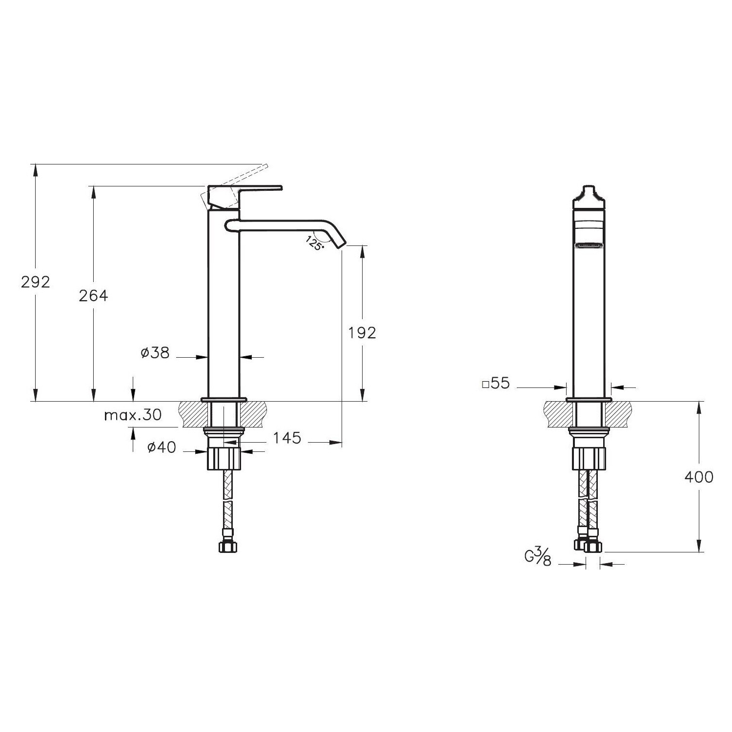 VitrA Suit A42814 Çanak Lavabo Bataryası, Üstten Kumandalı, Fiyatı
